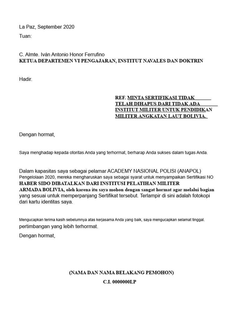 Surat Armada-1 | PDF