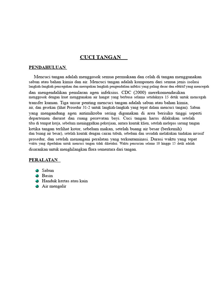 Panduan Lengkap Mencuci Tangan Efektif | PDF