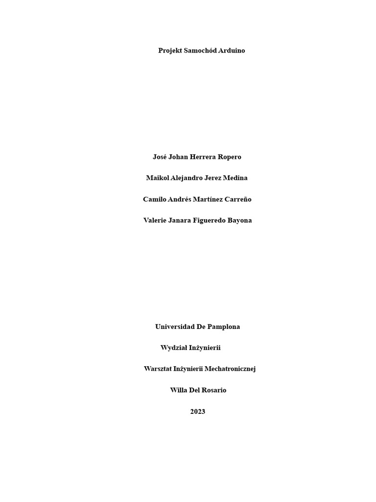 Projekt Arduino Car | PDF