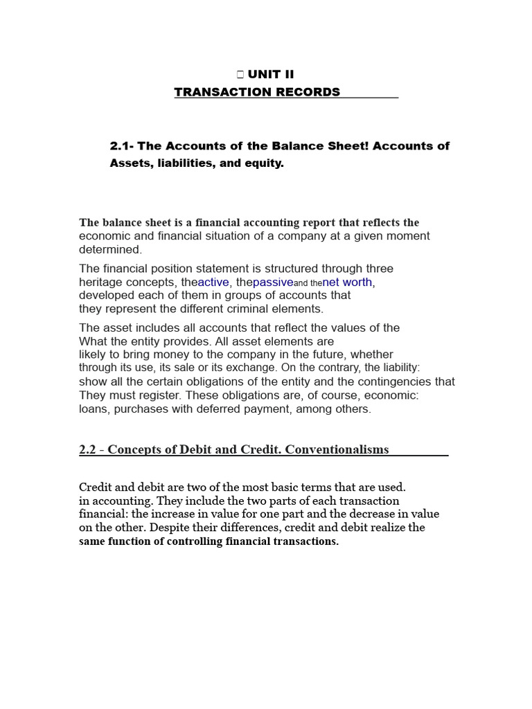 Understanding Balance Sheets and Entries | PDF | Debits And Credits ...