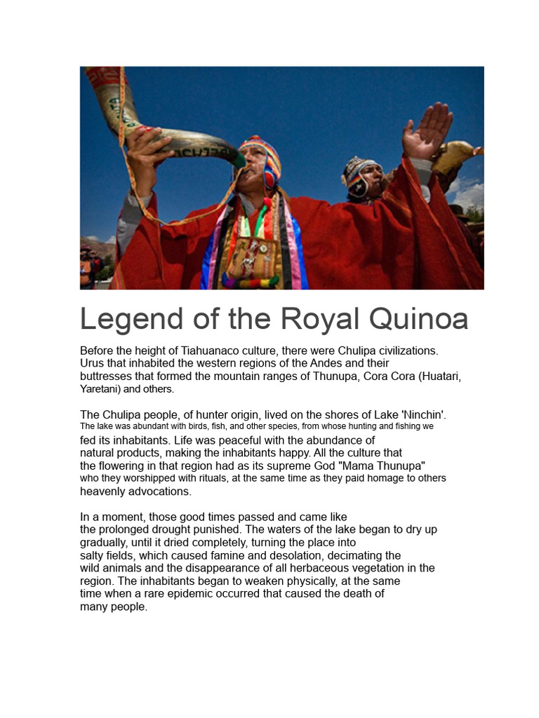 Quinoa's Origin: The Legend of Jiuyra | PDF