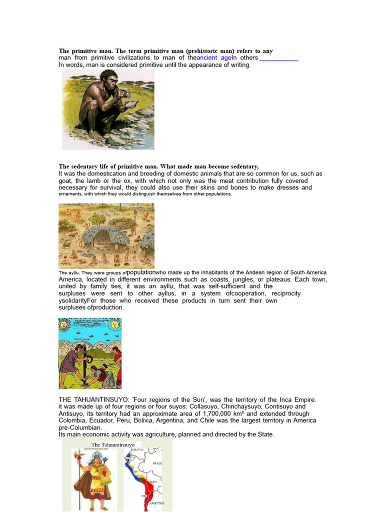 The Primitive Man | PDF