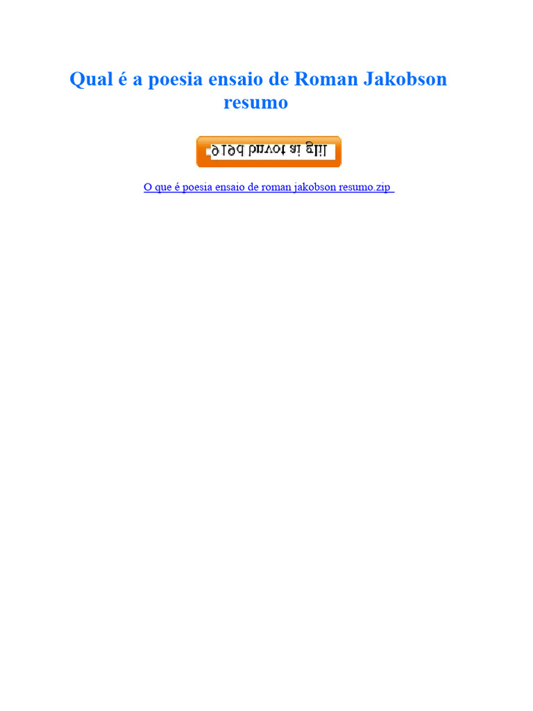 Resumo do Ensaio de Poesia de Jakobson | PDF | Poesia | Linguística