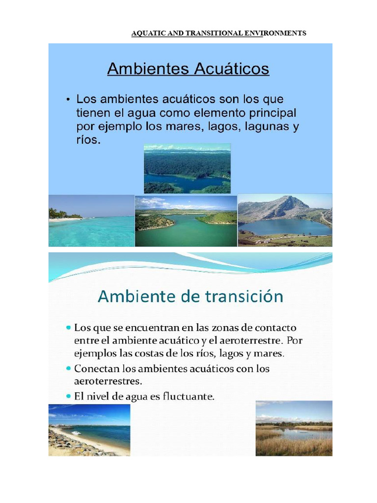 Aquatic and Transitional Environments | PDF