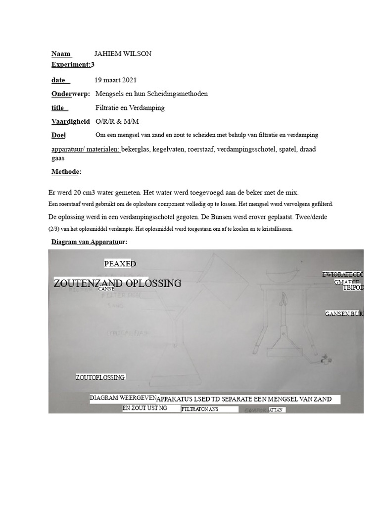 LAB #3-Filtratie en Verdamping | PDF