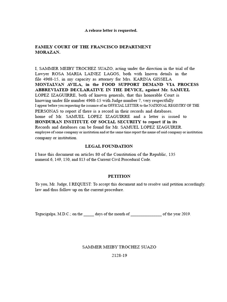Request For A Free Letter ST RNP | PDF