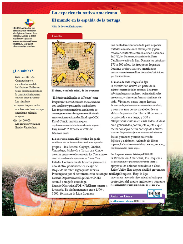 Mitos de Creación Iroqueses y Cultura | PDF | Iroqueses