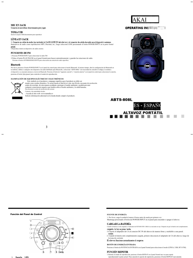 Abts 808L Roen Manual | PDF | Bluetooth | USB