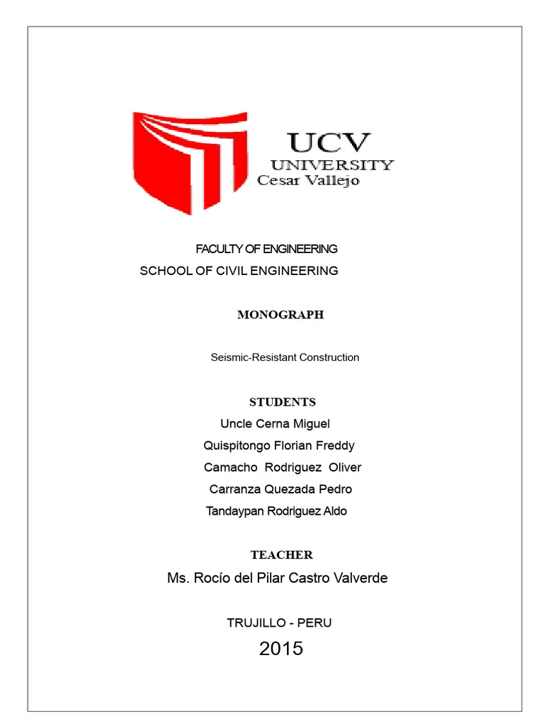 MONOGRAPH On Seismic Resistant Design | PDF | Earthquake Engineering | Ice