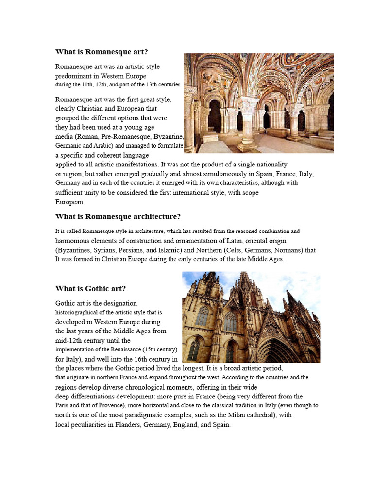 Gothic and Romanesque Art | PDF | Gothic Architecture | Western Art