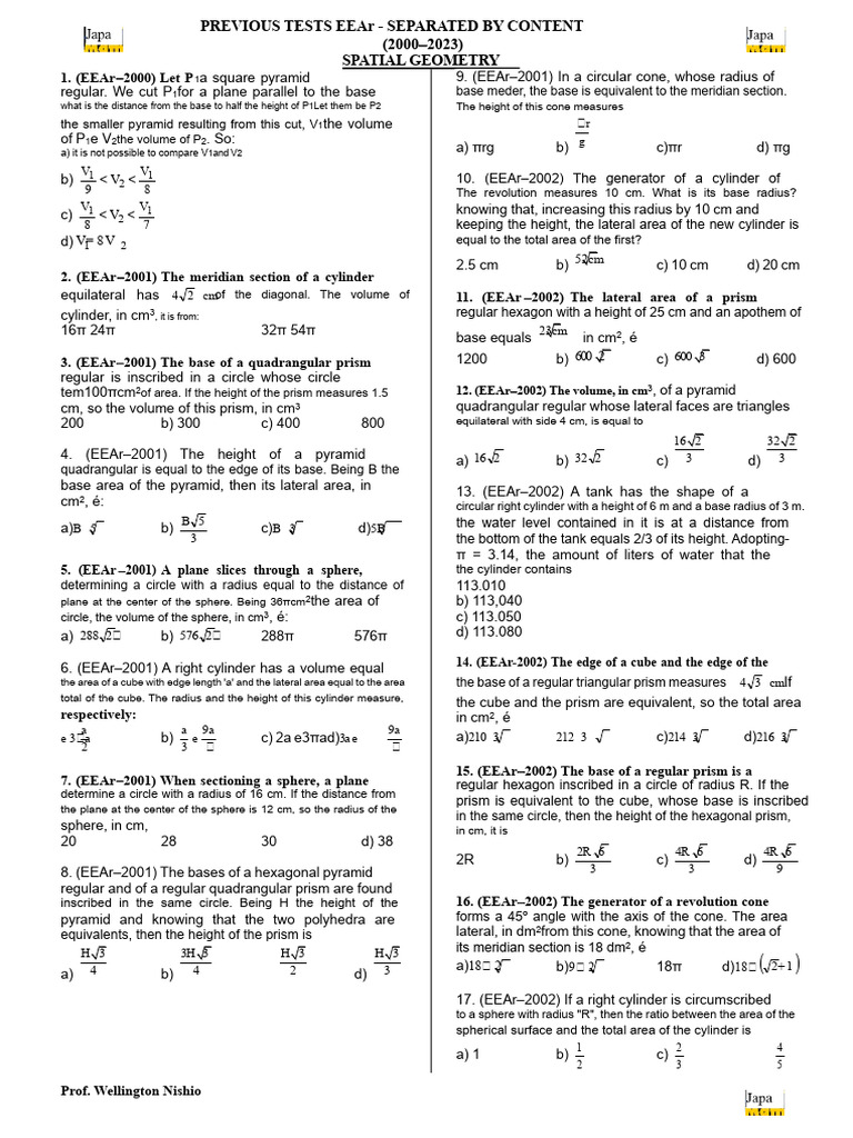 Spatial Geometry - EEAr | PDF | Geometry | Euclidean Geometry