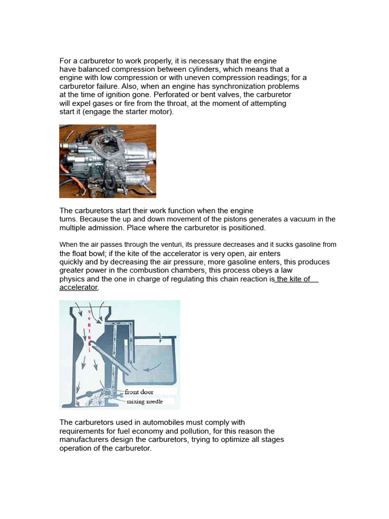 Carburetor Manual | PDF | Carburetor | Throttle
