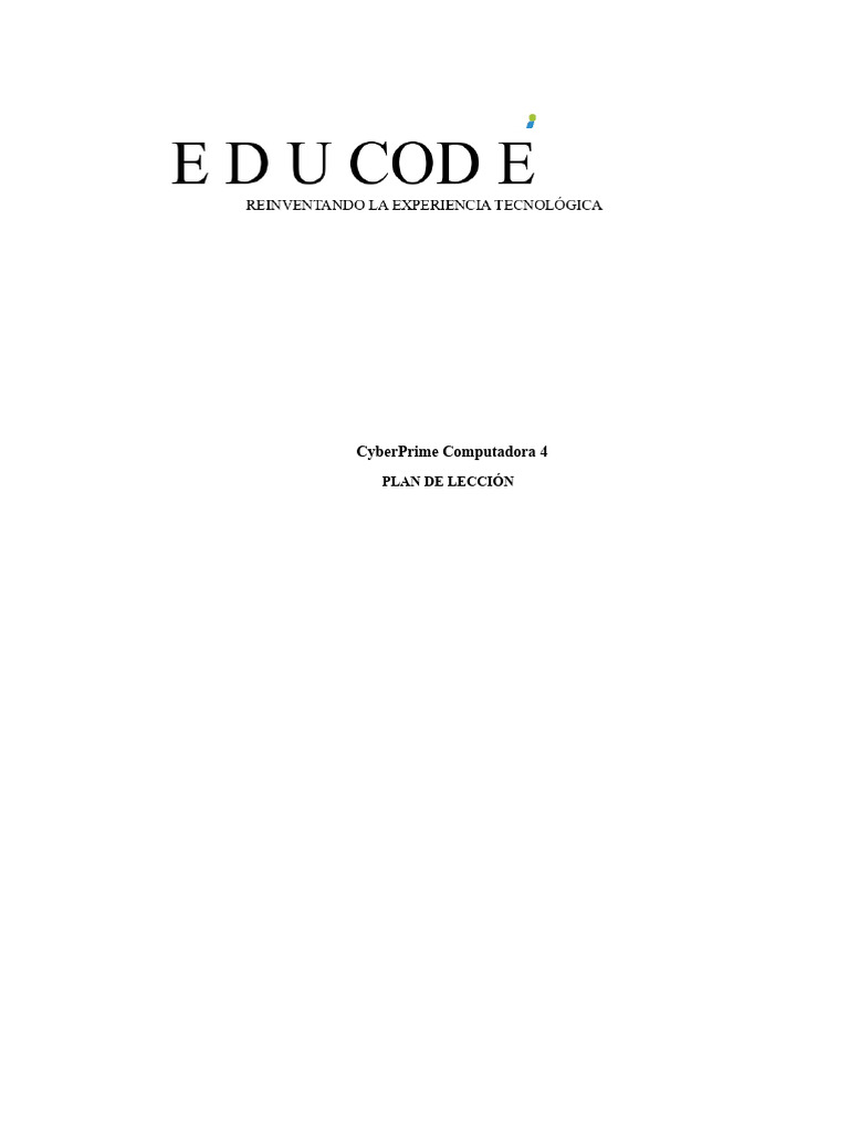 Plan de Lección - Unidad No. 1 - Lección No. 1 Grado 4 | PDF | Hardware de la computadora | Software