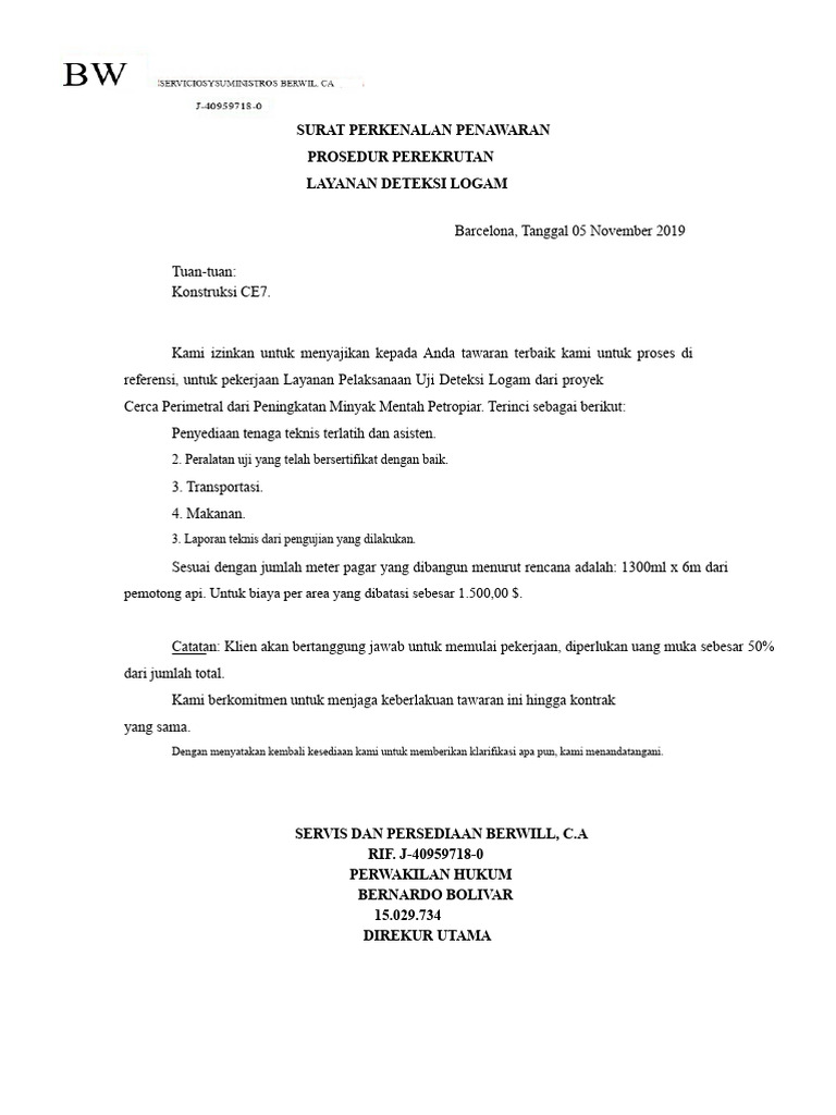 Tawaran Layanan Deteksi Logam CE7 | PDF