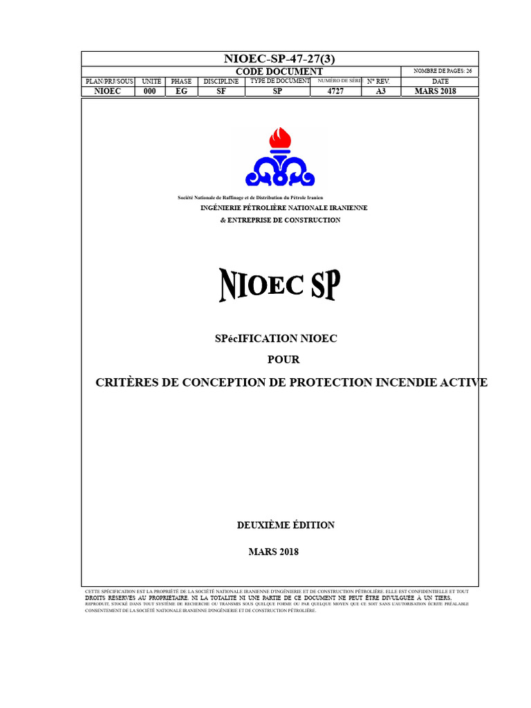 Nioec SP 47 27 | PDF | Lutte contre l'incendie | Pompe