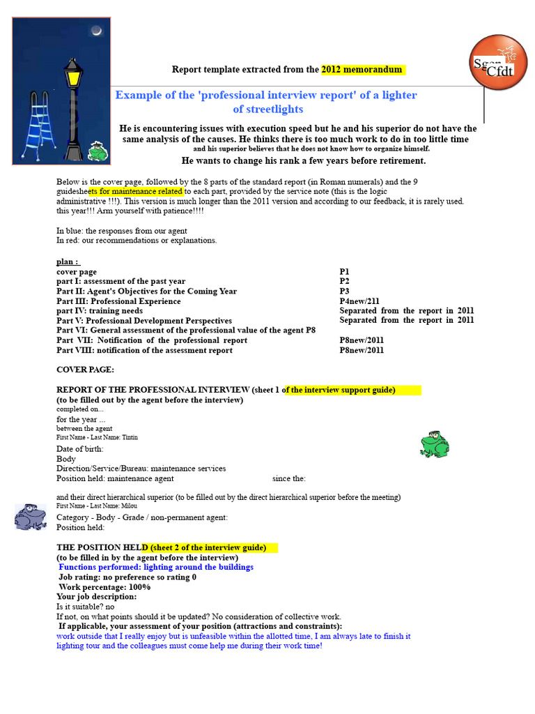 Example of The - Professional Interview Report - of A Streetlight ...
