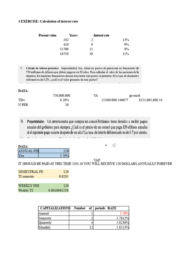 Exercises Valuations Chapter 4 Ross | PDF