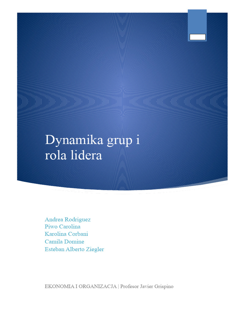 Dynamika Grup I Rola Lidera | PDF