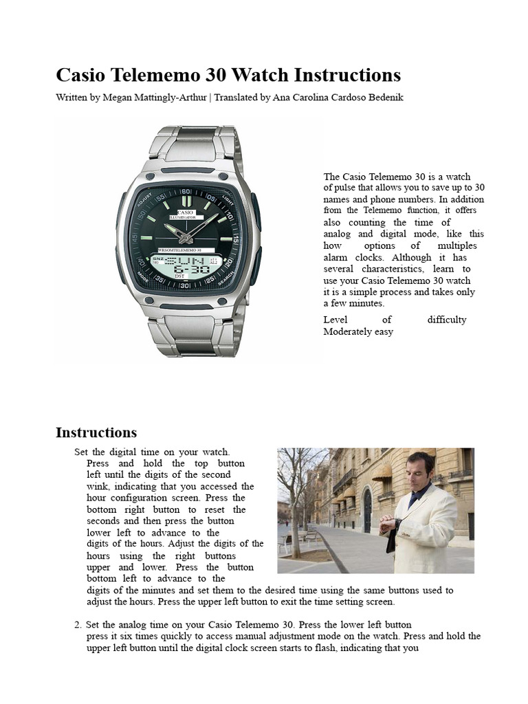 Casio Telememo 30 | PDF | Cursor (User Interface) | Computing