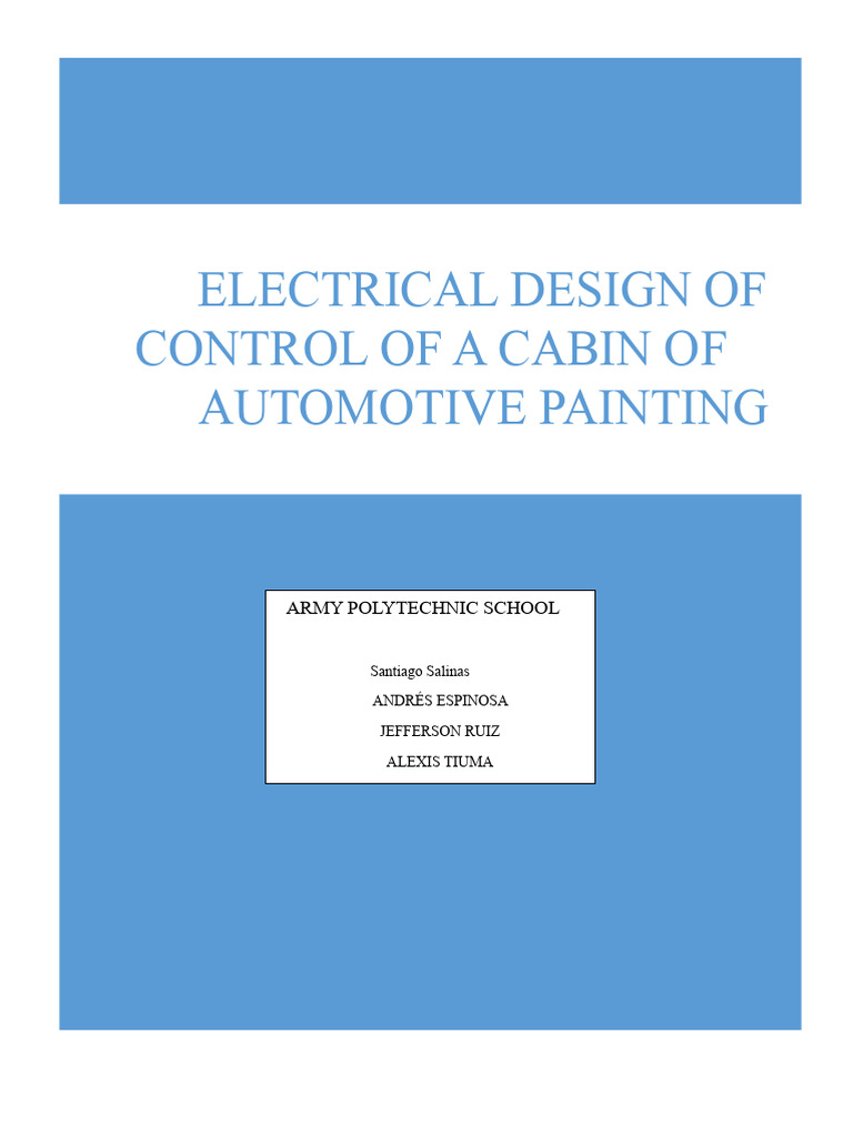 Automotive Paint Booth Electrical Design | PDF | Electric Motor ...