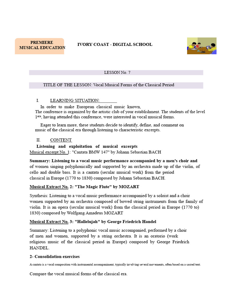 Vocal Forms of Classical Music Explained | PDF | Classical Music | Choir