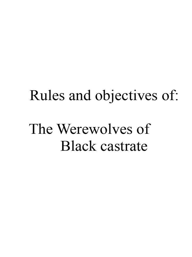Werewolves of Castronegro | PDF