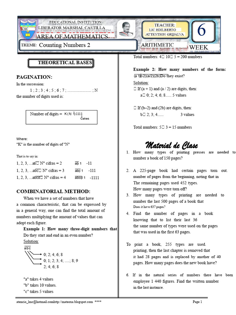6 Counting Numbers 2 | PDF | Numbers | Elementary Mathematics