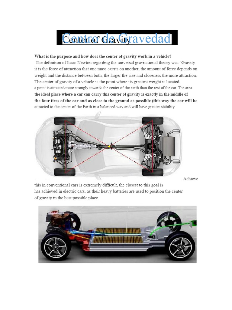 Importance of Center of Gravity in Cars | PDF | Weight | Center Of Mass