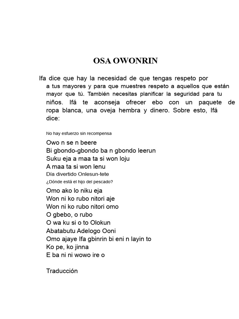 Osa Owonrin | PDF