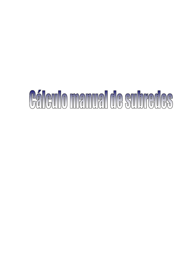 Manual Subnet Calculation Exercises Pdf Bit