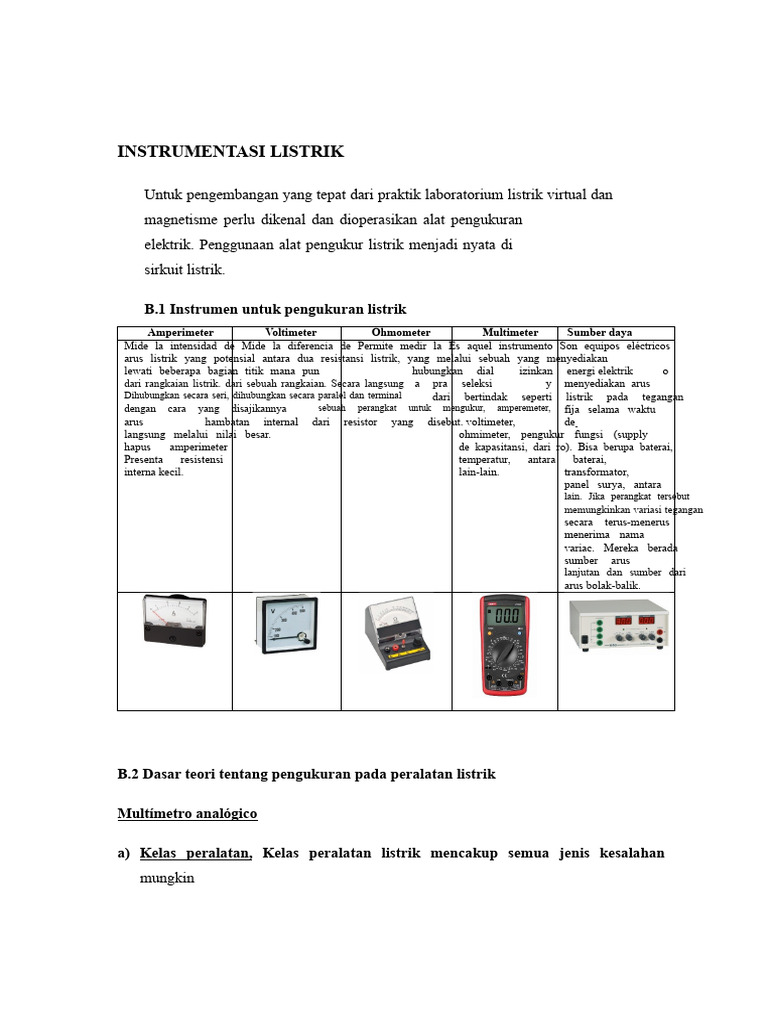 Instrumentasi Listrik Revisi | PDF