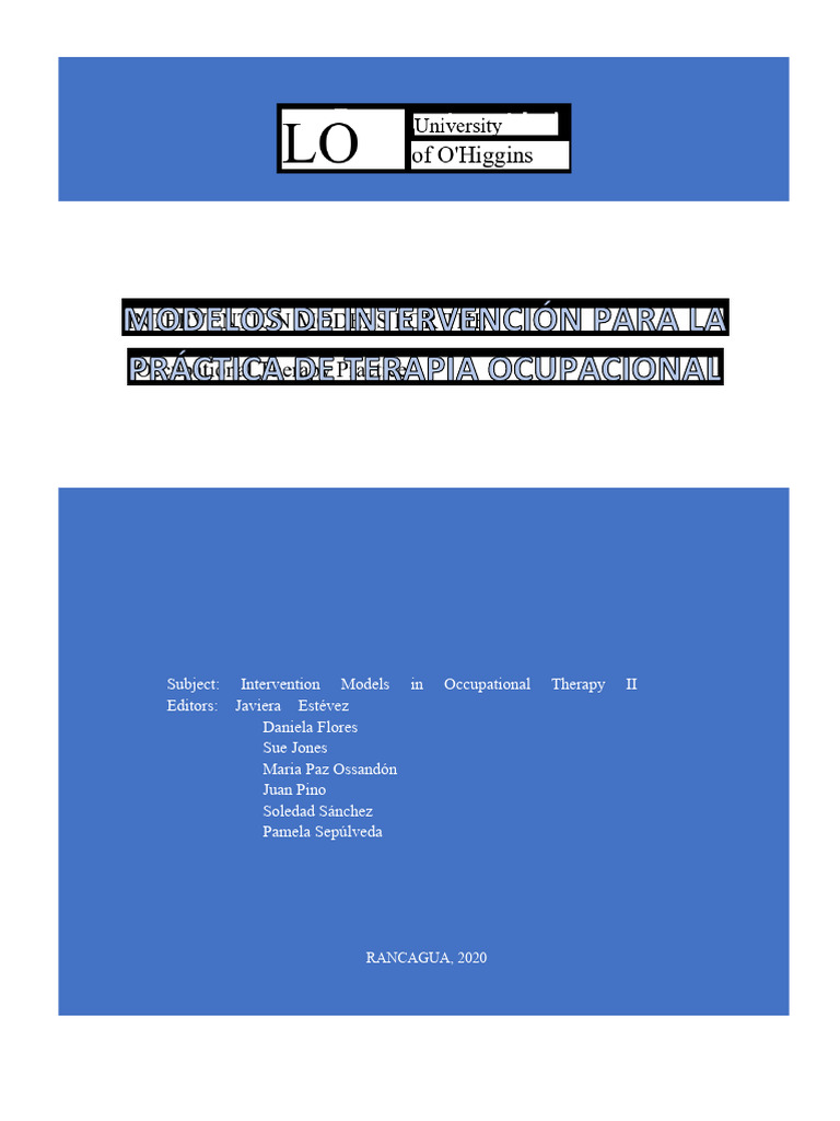 Intervention Models For The Practice of Occupational Therapy | PDF ...