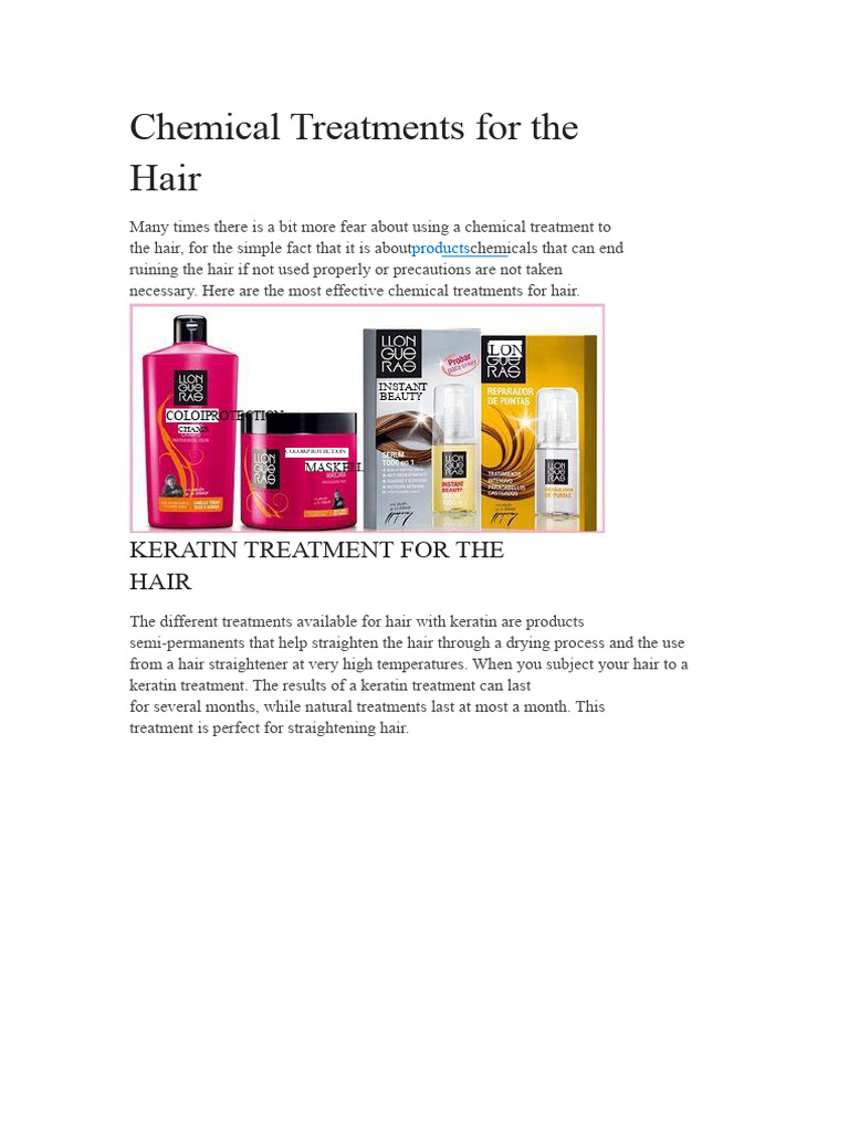 Effective Chemical Hair Treatments | PDF | Cosmetics | Chemical Substances