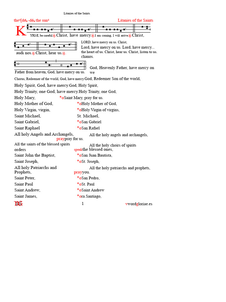 Litany of The Saints | PDF | Mary, Mother Of Jesus | Michael (Archangel)