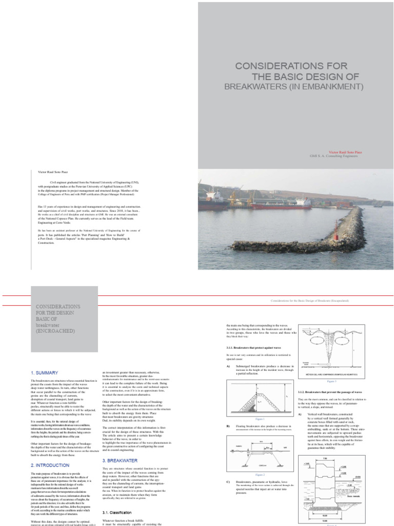 Considerations For The Basic Design of Breakwaters PDF | PDF | Waves | Sea
