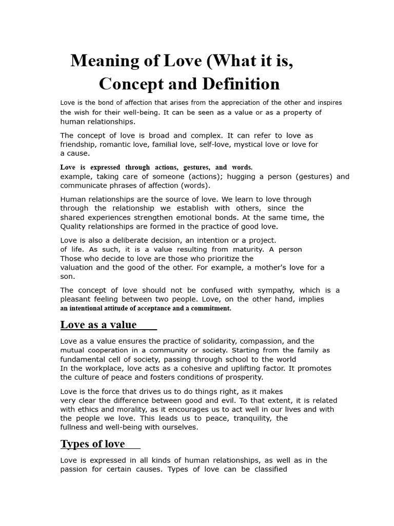 Meaning of Love - Luis Vilca | PDF | Love | Interpersonal Relationships