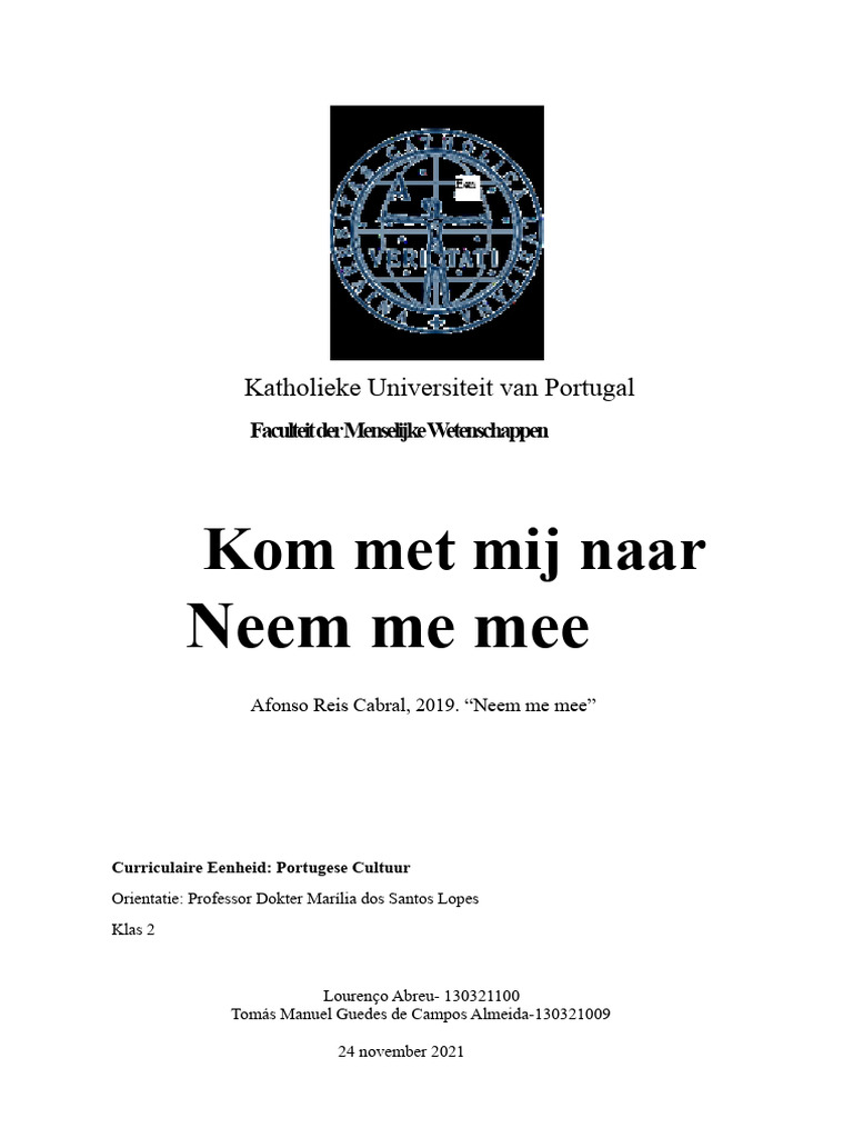 Kom Met Mij Mee, Neem Me Mee | PDF