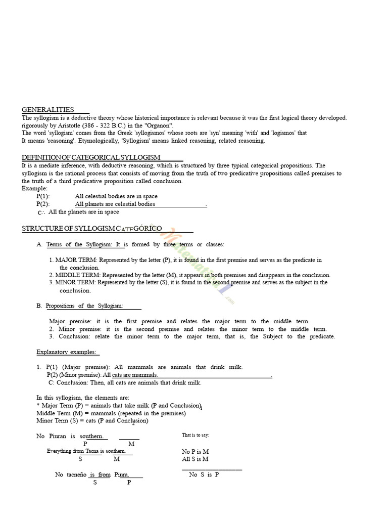 Syllogisms Exercises | PDF | Deductive Reasoning | Logic