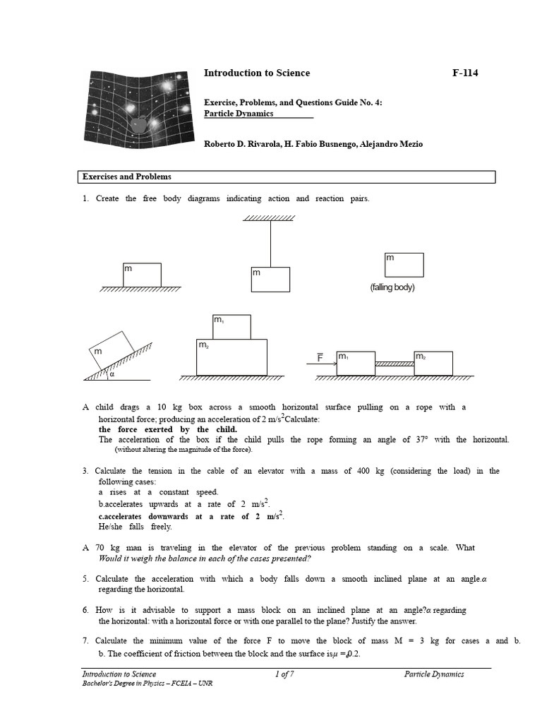 Physics Exercises Introduction | PDF | Force | Orbit