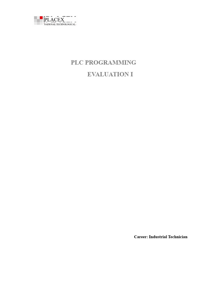 PLC Programming Assessment 1 Iplacex | PDF | Programmable Logic ...