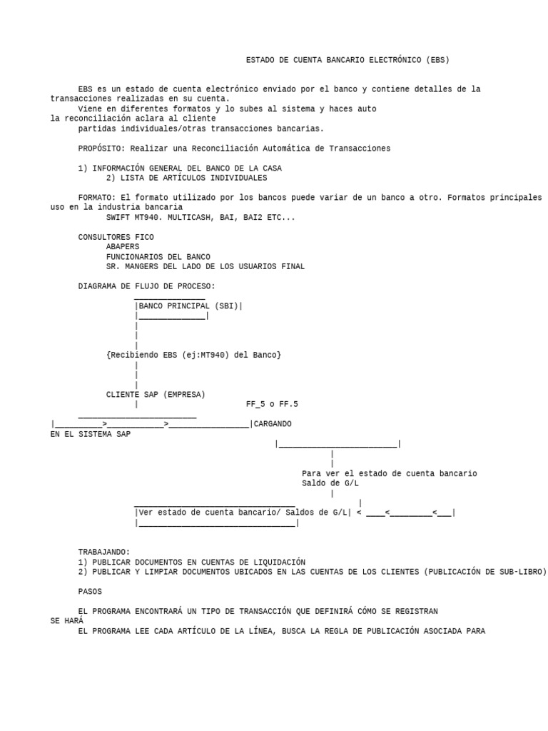 Guía para Reconciliación EBS en SAP | PDF | Bancos | Informática