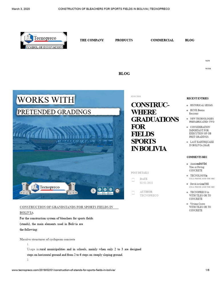 1.2. Prefabricated Slabs For Stands Tecnopreco | PDF | Concrete ...