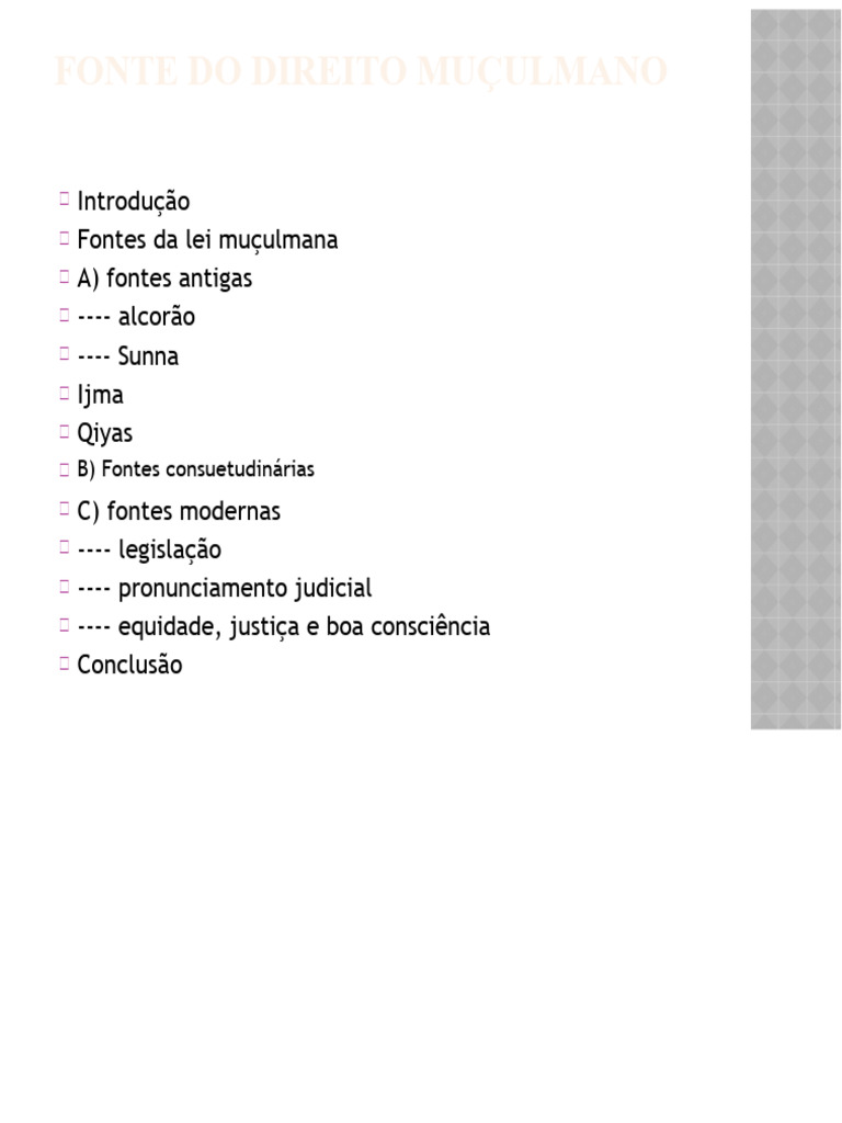 Apresentação em PPT Nova Sobre A Grande Viva Da Lei Muçulmana | PDF