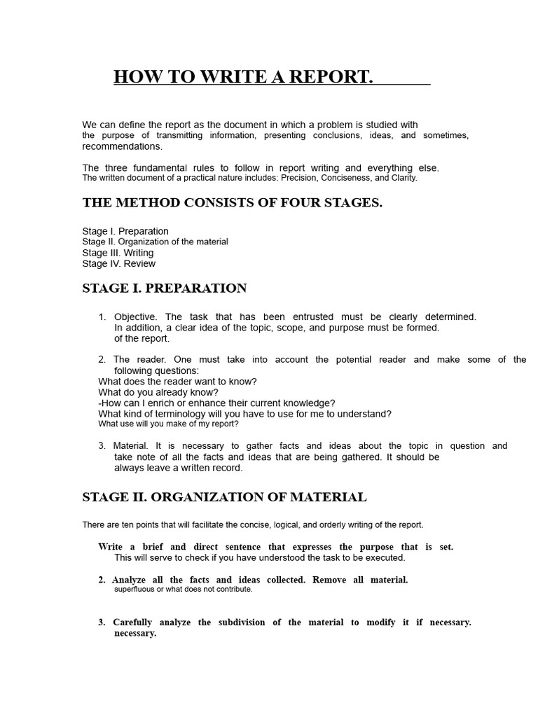 01 How To Write A Report | PDF | Information