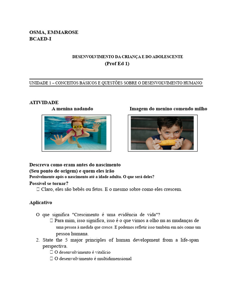 Osma, Emmarose - Bcaed-I (Desenvolvimento Da Criança e Do Adolescente ...
