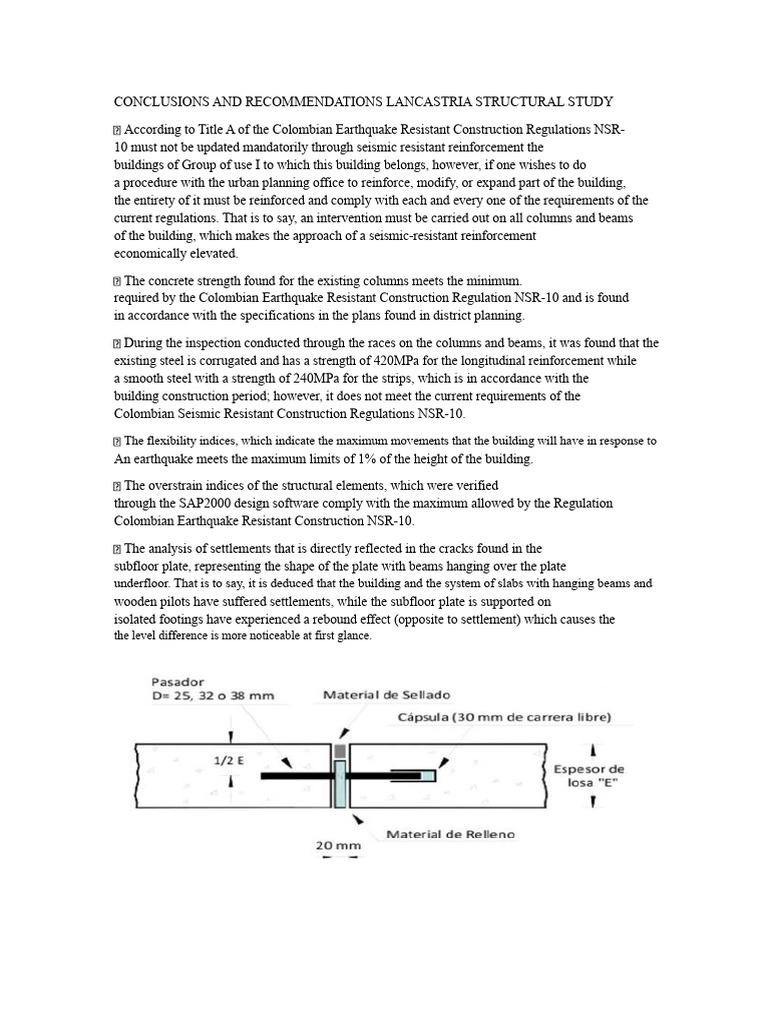 Conclusions and Recommendations Structural Study | PDF | Beam ...