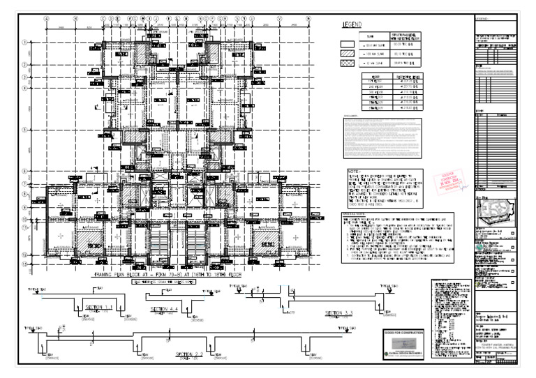 Tower-F (KM 72b, 79b) - 15th To 18th Framing Plan | PDF