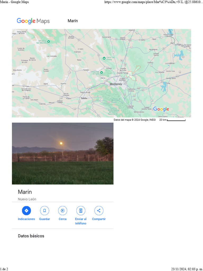 Marín - Google Maps | PDF