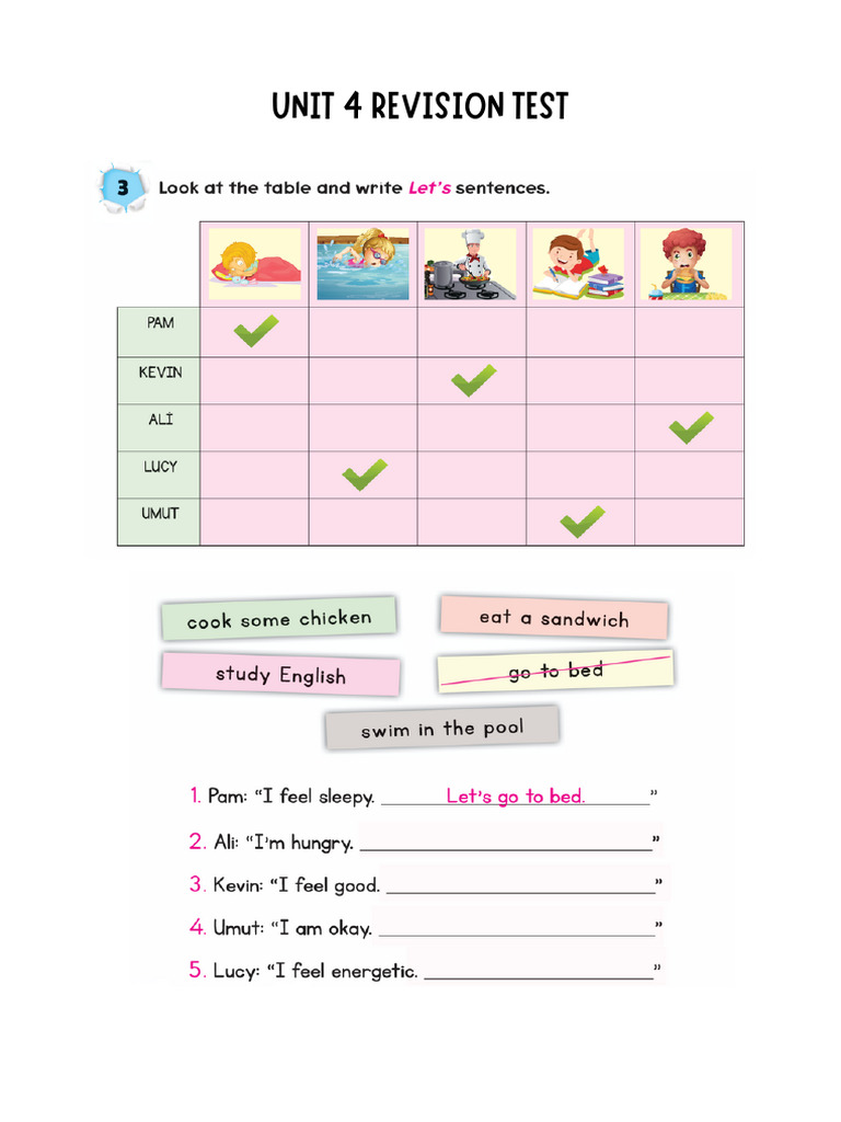 Unit 4 Revision Tests | PDF