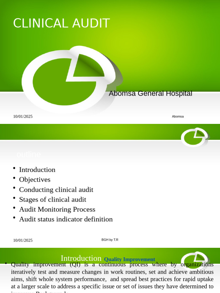 Clinical Audit Orientation-1 | PDF | Sampling (Statistics) | Audit